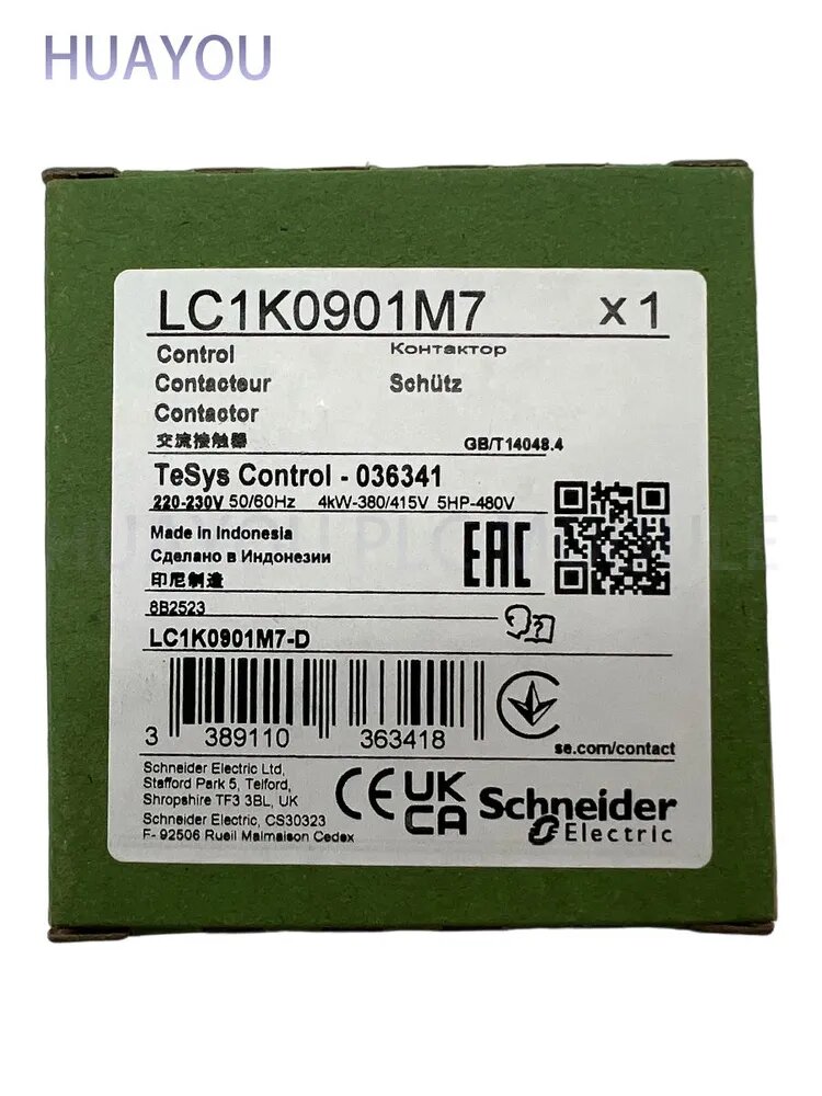 Новый Контактор LC1K0901M7 AC220V
