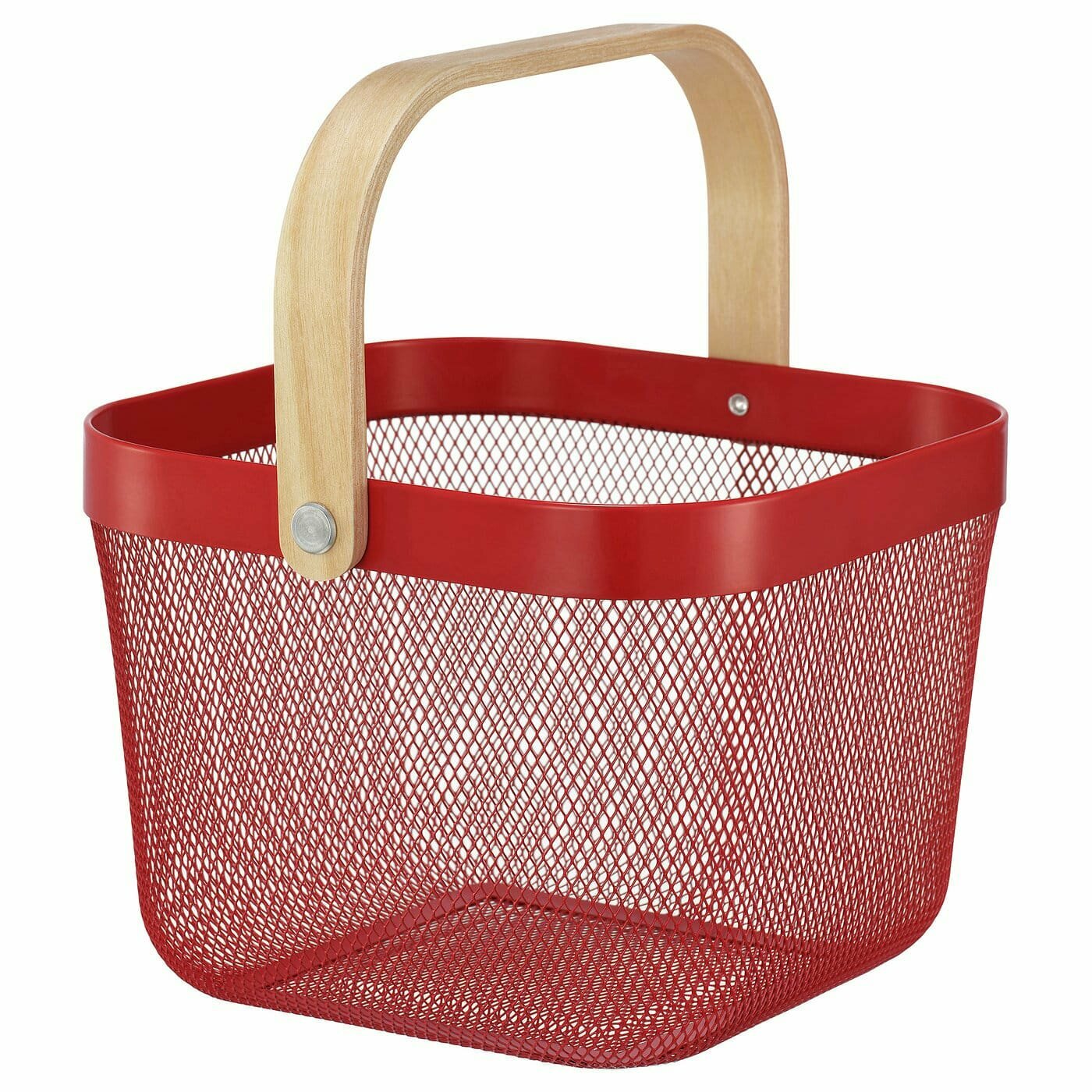Корзина ikea risatorp, ярко-красный, 25x26x18 см 106.181.72