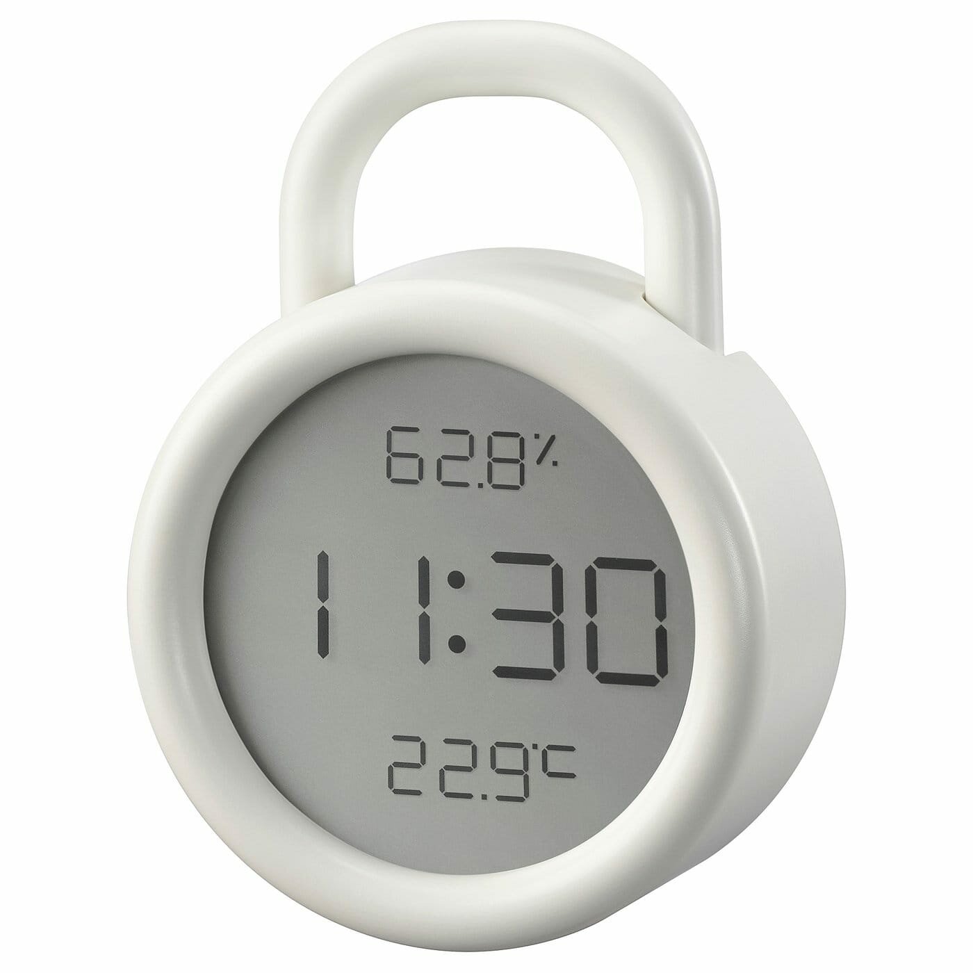 Настенные часы IKEA RNVR K, ABS-пластик, цвет белый, размер 8х3 см