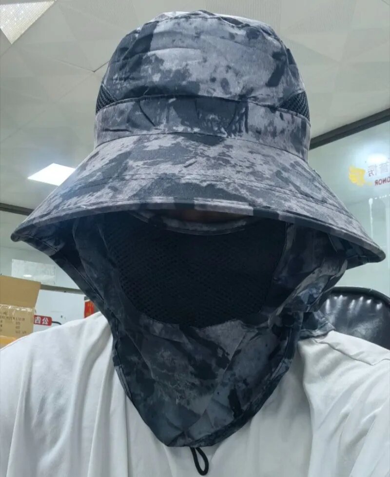 Серый унисекс панама с защитой от солнца dark grey