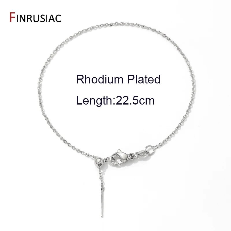 FINRUSIAC позолоченные латунные браслеты 5 pieces, Серый, Rhodium Plated