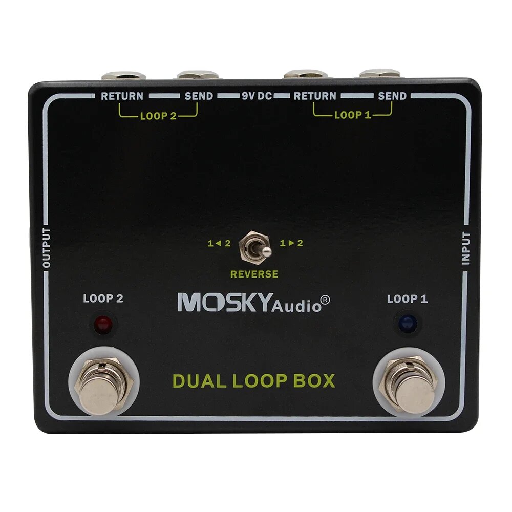 Педаль Mosky Audio Dual Loop Box, аксессуары для гитары с 2 независимыми петлями