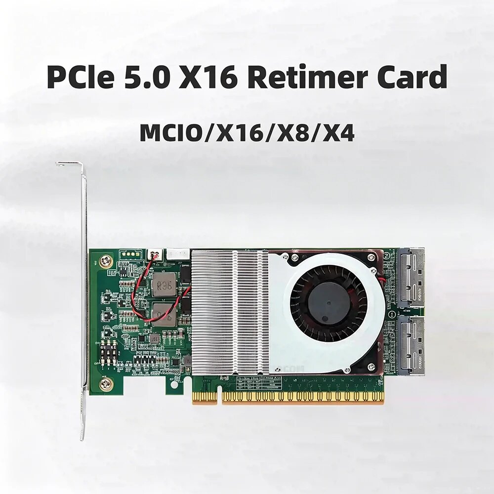 ADT-Link Райзер PCI-E PCIe 5.0 X16 Internal Retimer BK — фото 1