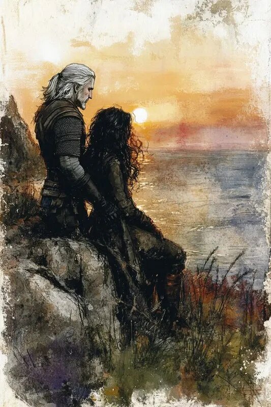 Набор для вышивания крестом, 14CT/The Witcher /40x50cm (без подрамника, без рамки)