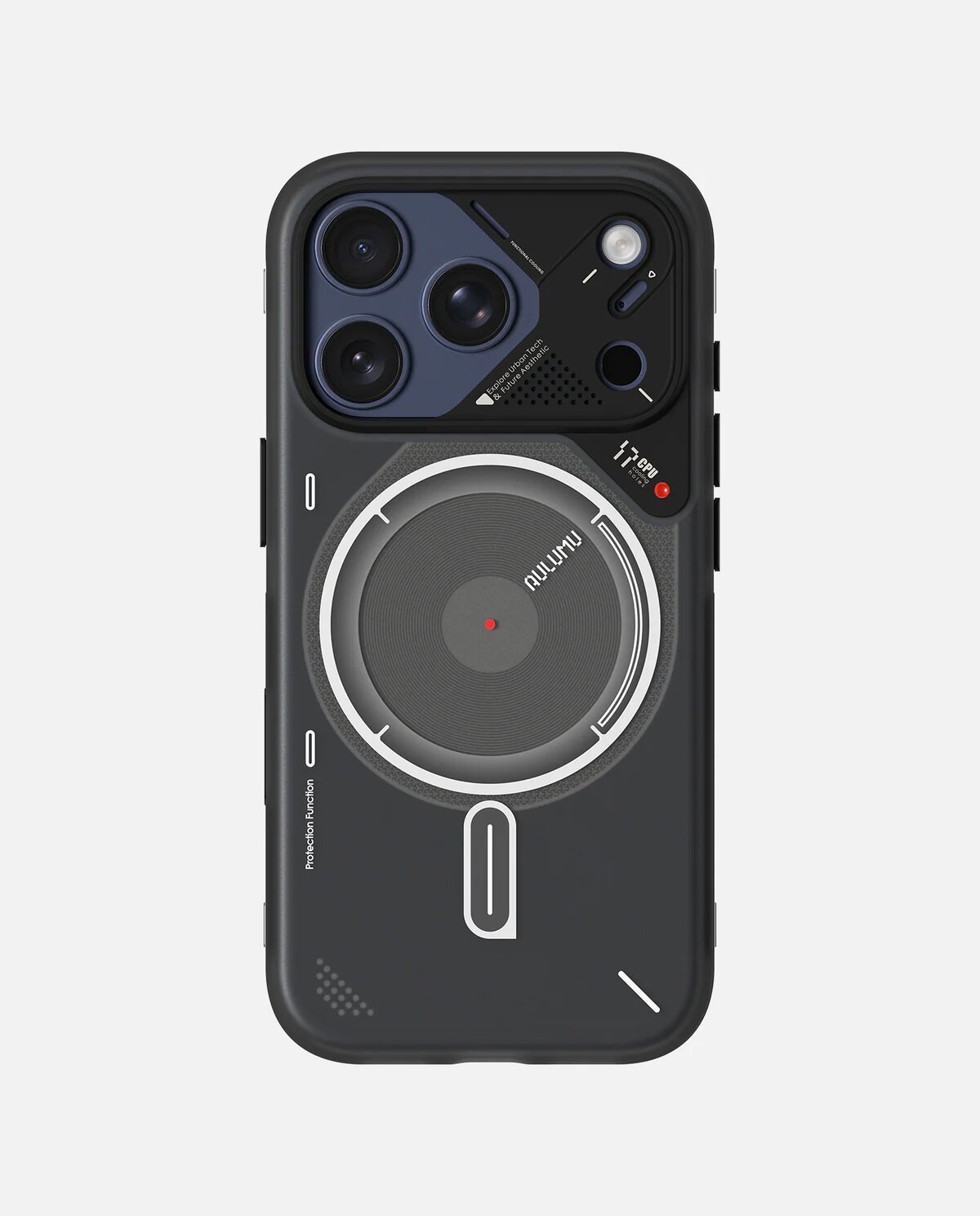 Чехол для iPhone 17 Pro series, Aulumu A17, TPU IMD, серый полупрозрачный