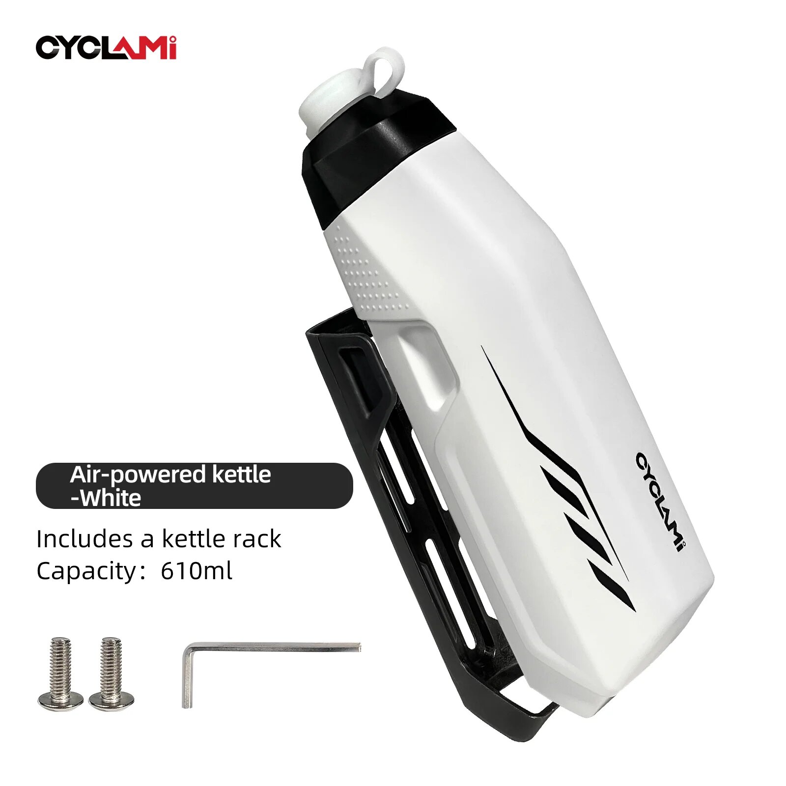 CYCLAMI Фляга для велосипеда 610 мл, Белый