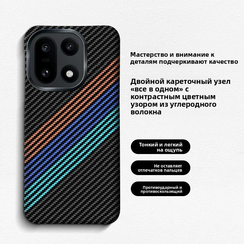 OnePlus 15 Сверхтонкий и стильный защитный чехол из углеродного волокна
