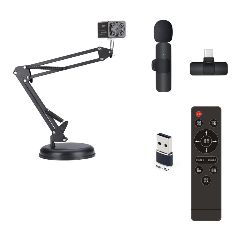 Вебкамера Gabrielle T80E 1100MP 4K USB с диск-стойкой и лепель-микрофоном для прямых трансляций