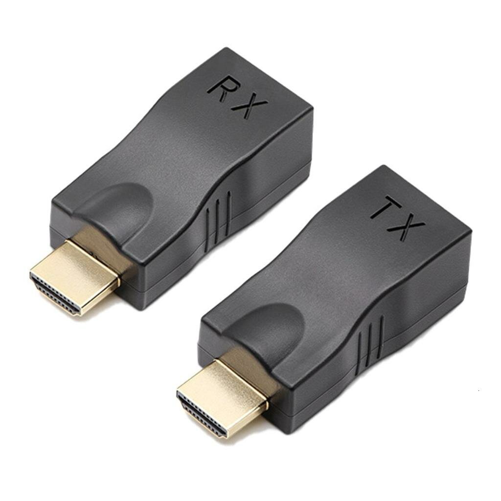 Удлинитель RJ45 для HDTV, 1080p, до 30 м, Черный