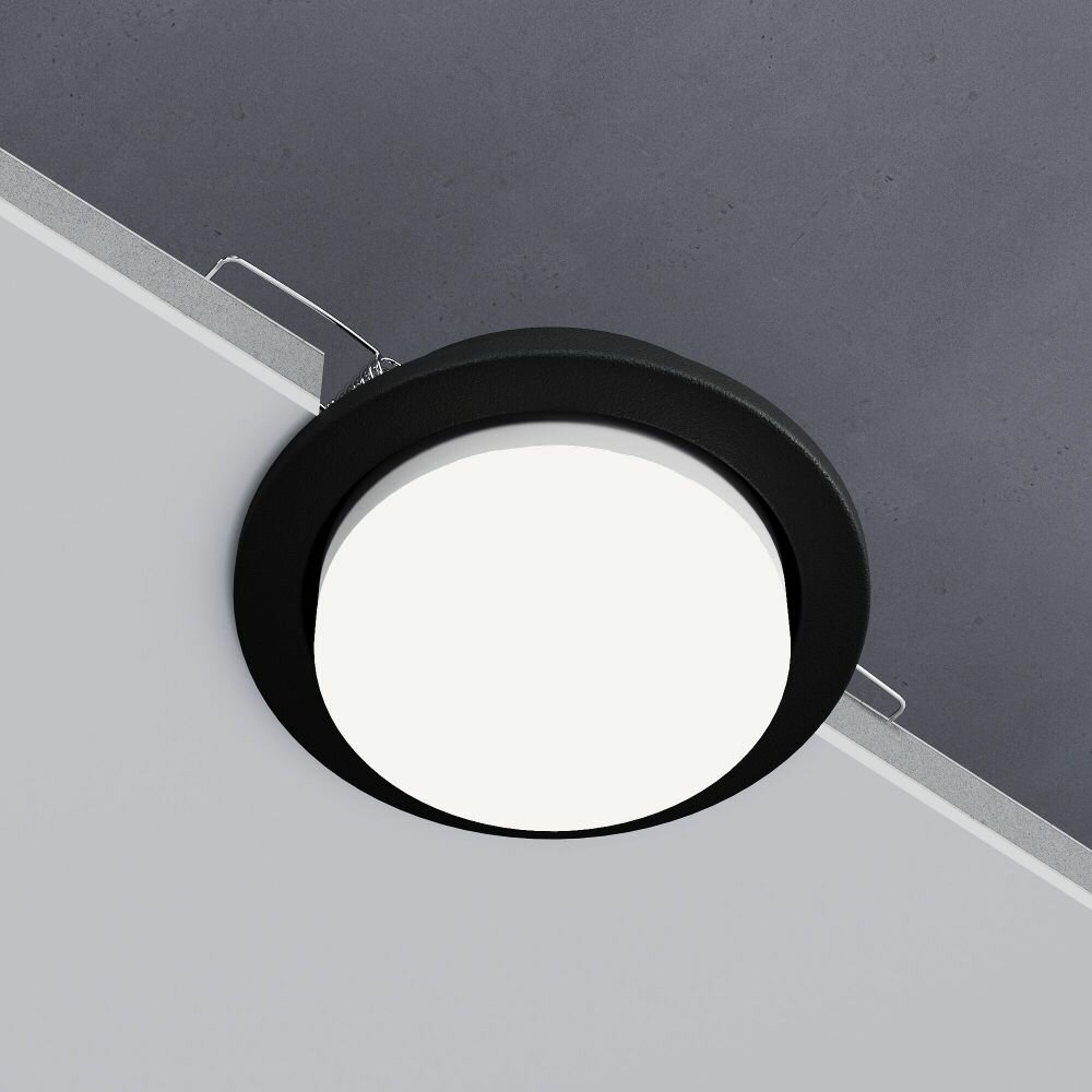 Elektrostandard 1035 GX53 WH / Светильник встраиваемый черный Электростандард.