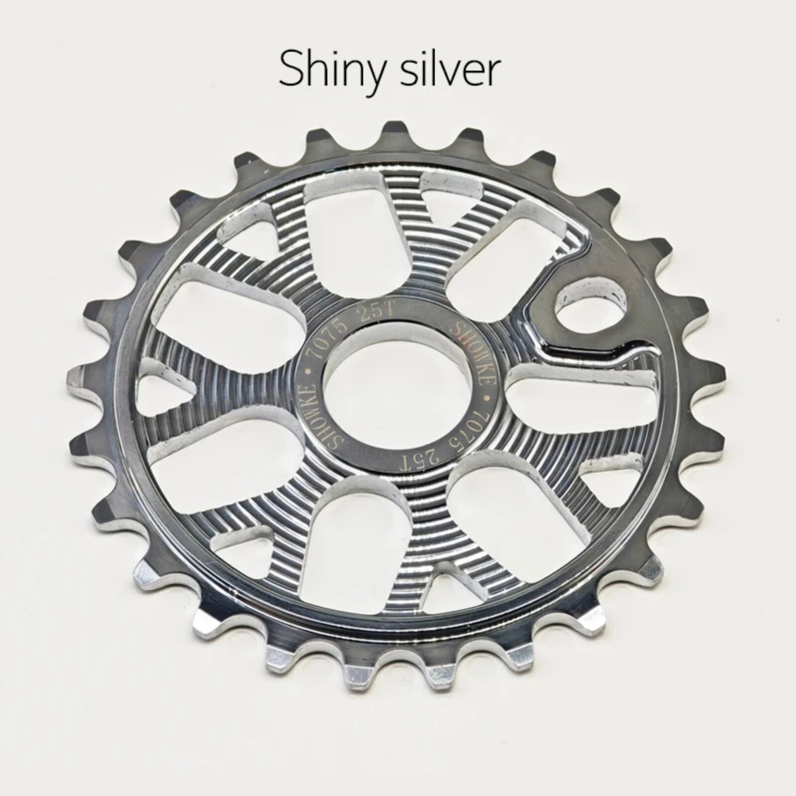 BMX звезда 25T ALLOY 7075 черная Серый, Silver