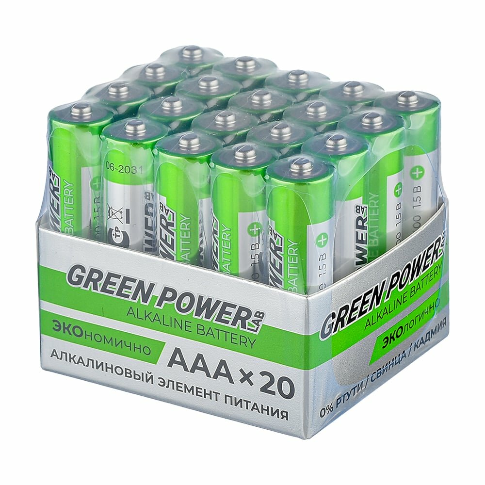 Батарейка Powerlab GREEN LR03 AAA BOX20 Alkaline 1.5V 00-00028752