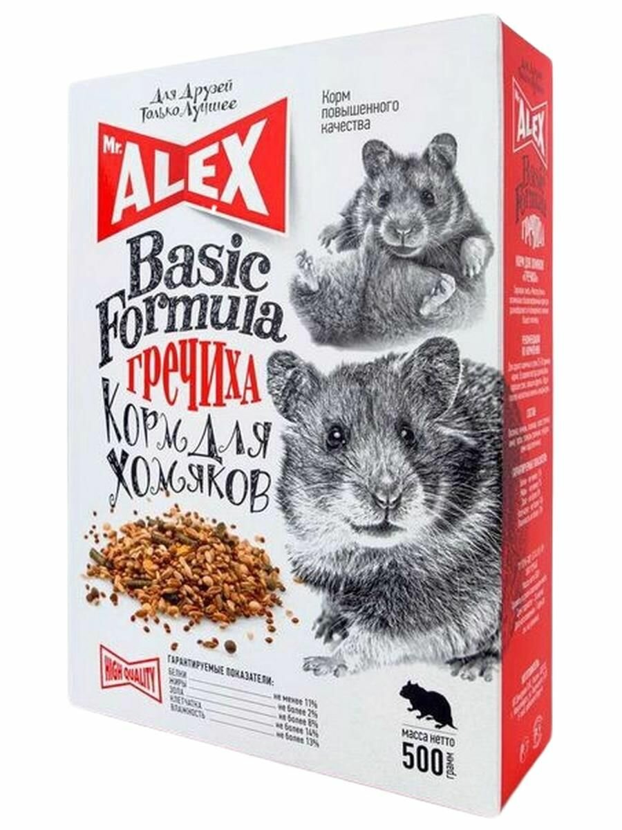 Мистер алекс Корм для хомяков Гречиха BASIC 500г