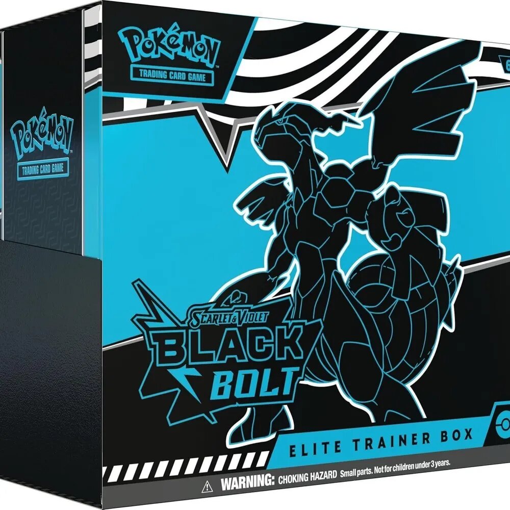 Американская версия Elite Trainer Box PTCG Покемон Scarlet & Violet SV10.5 Black Bolt Коллекционная коробка Черный Дракон