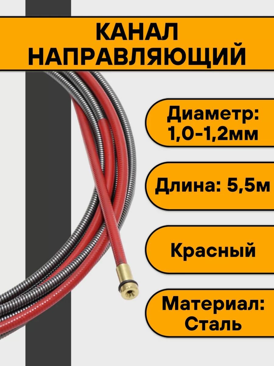 Канал направляющий 5,5 м красный (1,0-1,2 мм)