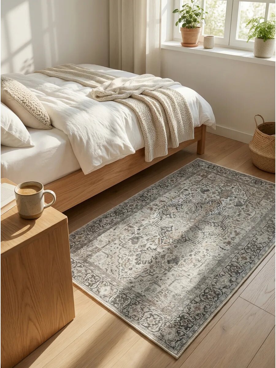 Ковер прикроватный Natali's Carpet комнатный безворсовый 75х365 см Турция