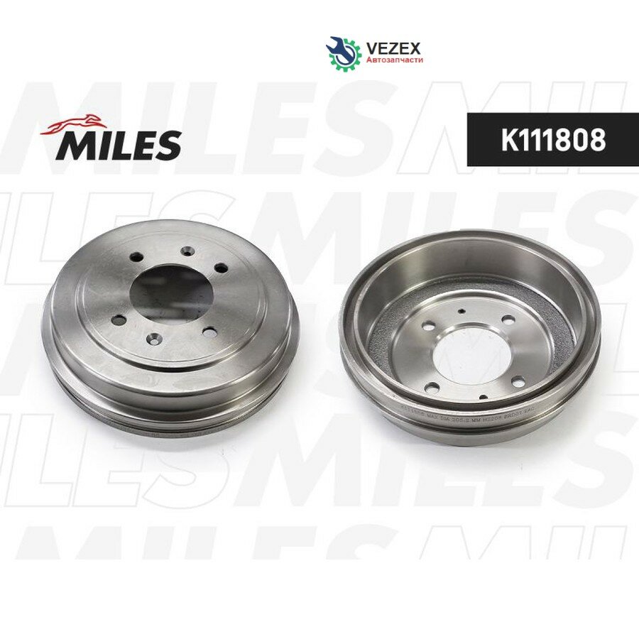 MILES K111808 Барабан тормозной HYUNDAI MATRIX 01-/ELANTRA K111808