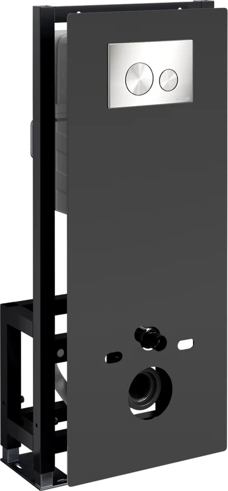 Инсталляция с кнопкой Wasserkraft Glan 66TLT.010. ME. BL. BN02 напольная, 50 см, с регулировкой по высоте, матовая, с шумоизоляцией