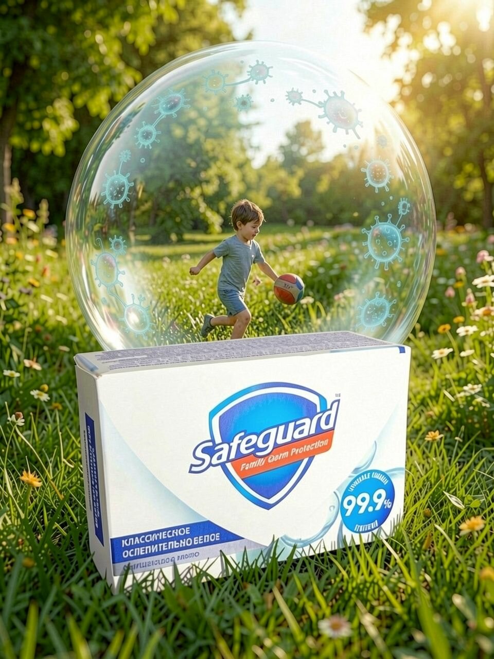 Очищающее мыло Safeguard Классическое Ослепительно Белое, 100 гр