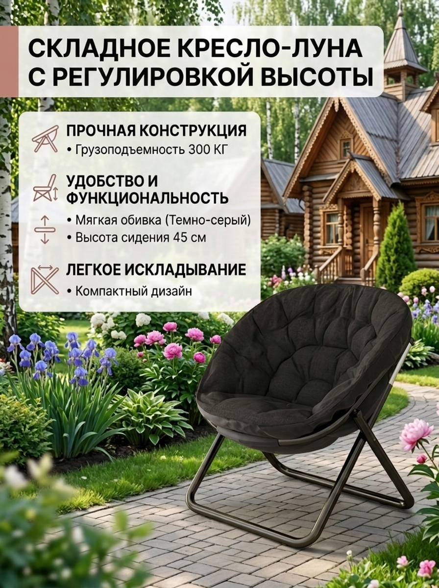 Диван раскладной, механизм Итальянская раскладушка, 63х45х78 см, черное