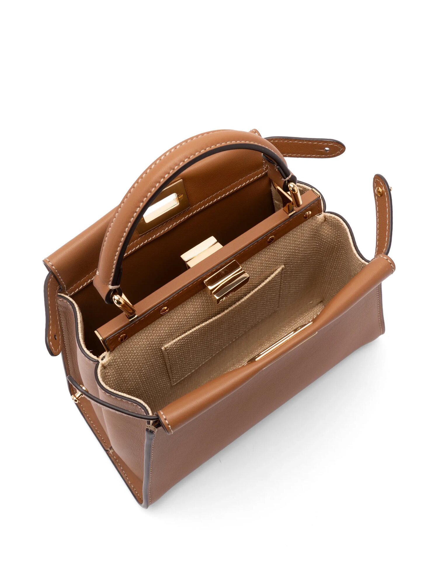 Сумка FENDI Peekaboo, brown — фото 1