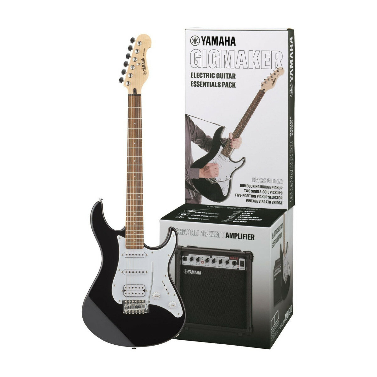 Электрогитарный комплект Yamaha EG112GPII BLACK, электрогитара, усилитель GA15, аксессуары