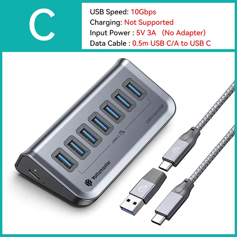 USB-хаб Yottamaster 10 Гбит/с, C