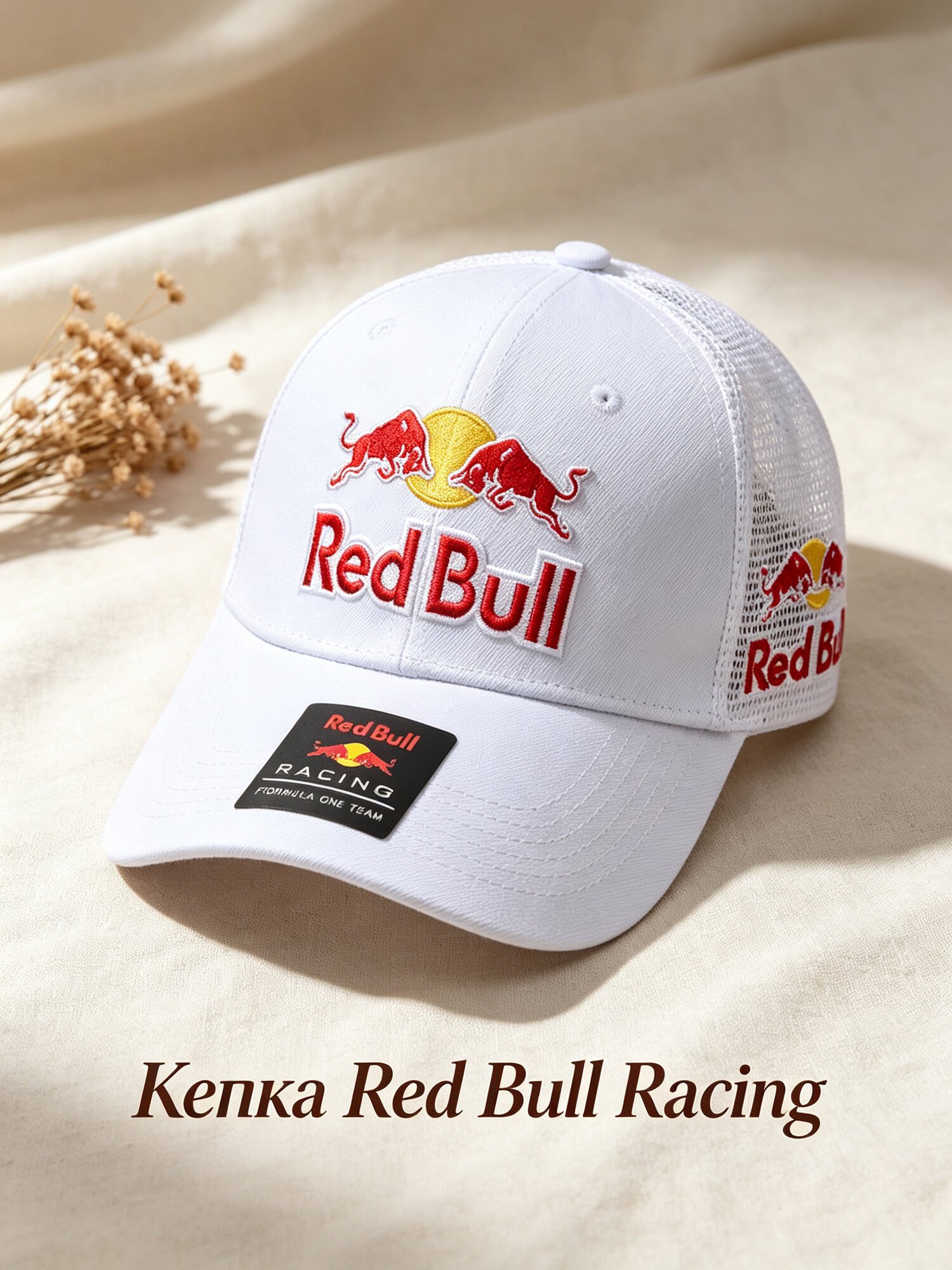 Бейсболка Red Bull унисекс регулируемая, размер окружности головы 52–62 см для автогонок и активного отдыха,52-62cm, ветрозащитный, хлопок, охота, тактическое, рыбалка, защита лица, мужской, женский, лето