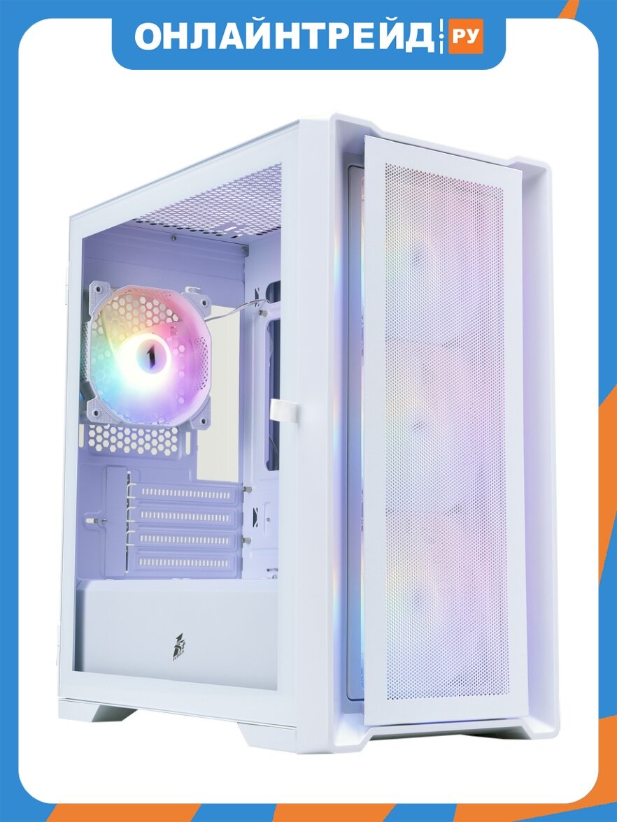 Корпус 1STPLAYER TRILOBITE T4 MESH FRGB, белый (T4-WH-4F1-W)