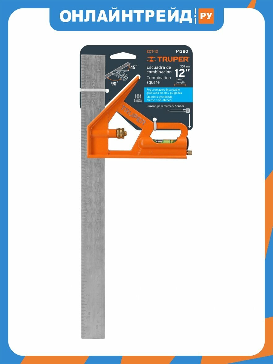 Truper Угольник измерительный 12" ECT-12 14380