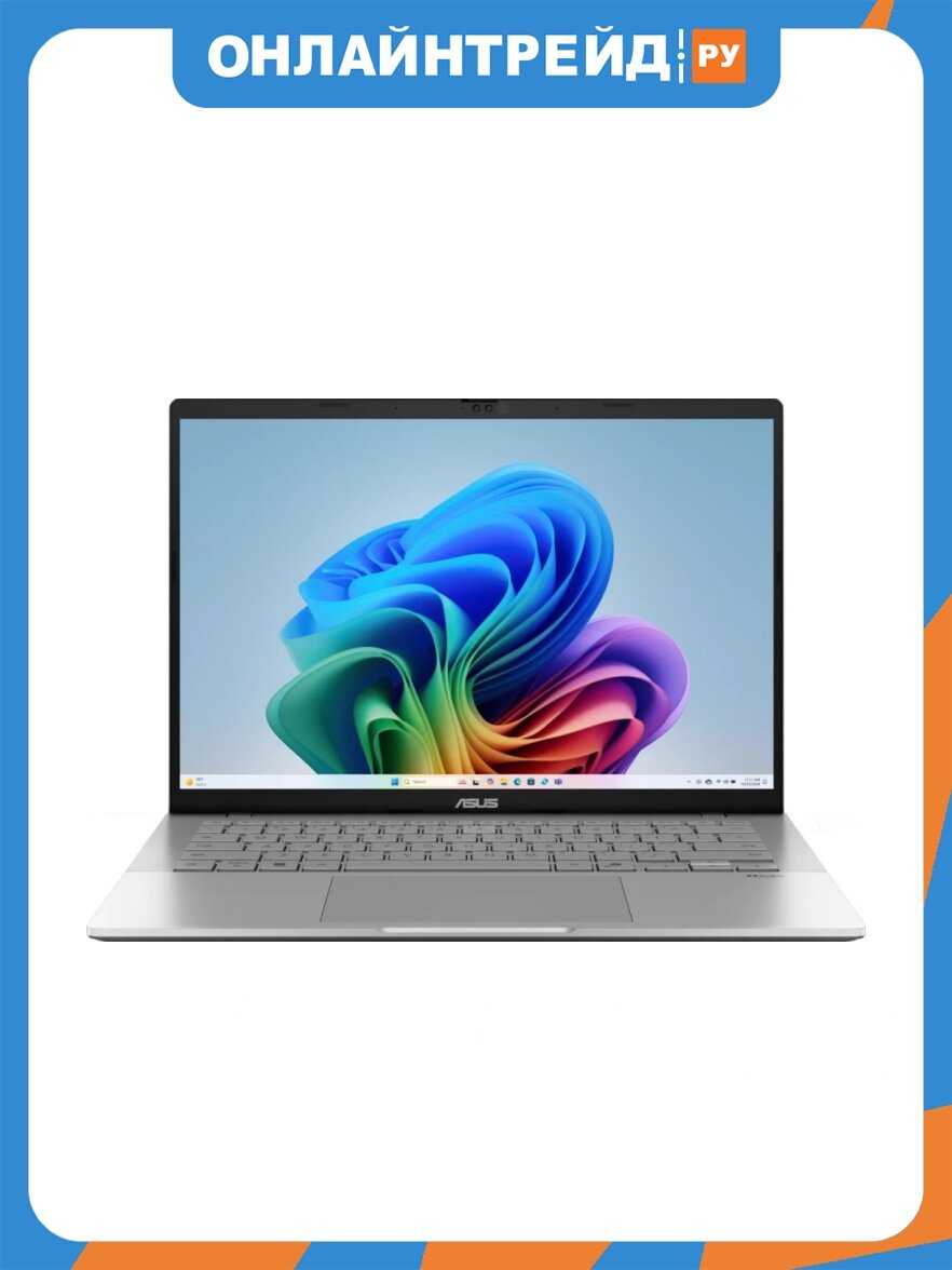 Ноутбук Asus Vivobook S14 M3407HA-SF065 14", IPS, AMD Ryzen 5 220 3.2ГГц, 6-ядерный, 16Гб DDR5, 512Гб SSD, AMD Radeon Graphics, без ОС, серебристый (90NB16E2-M004J0)