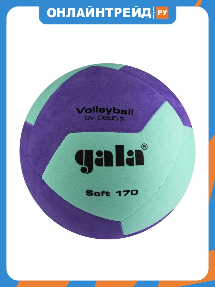 Мяч волейбольный Gala Soft 170, 12, BV5685SCF, р. 5, зелено-фиолетовый