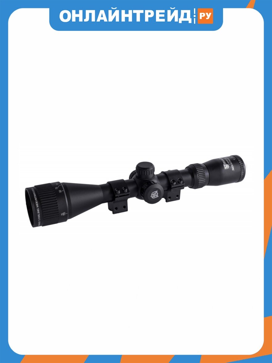 Прицел Nikko Stirling серии MOUNTMASTER 3-9x40, Half MD, подсветка красн./зелен, AO, 2 кольца на 11мм