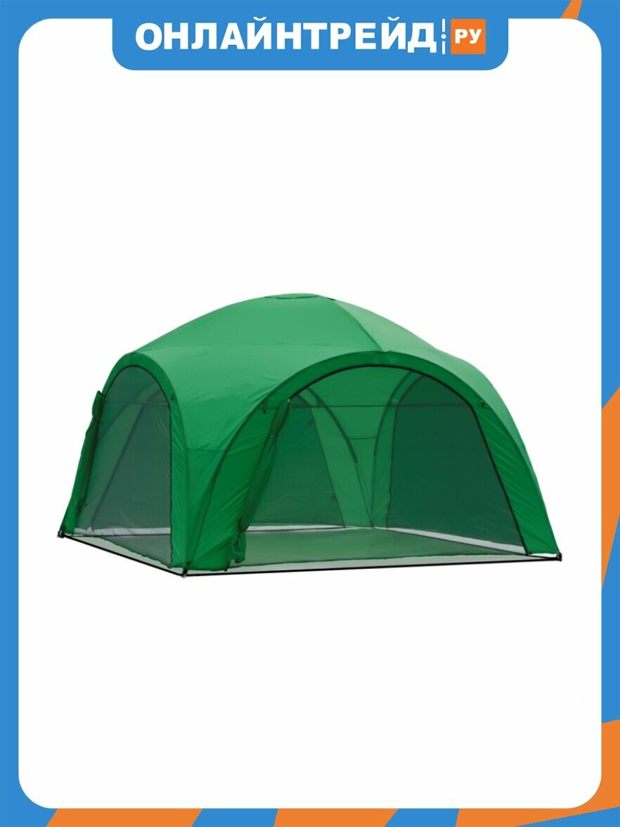 Тент Green Glade садовый с 4-мя боковыми стенками + 4-мя москитными стенками 16 кв. м зеленый 1264