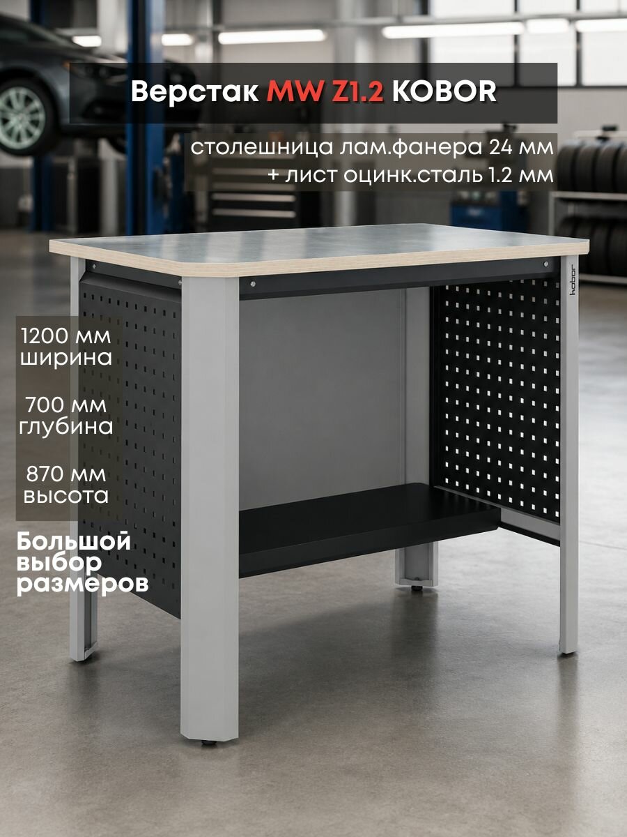 Верстак слесарный безтумбовый Kobor Expert MW-120/70 Z1.2