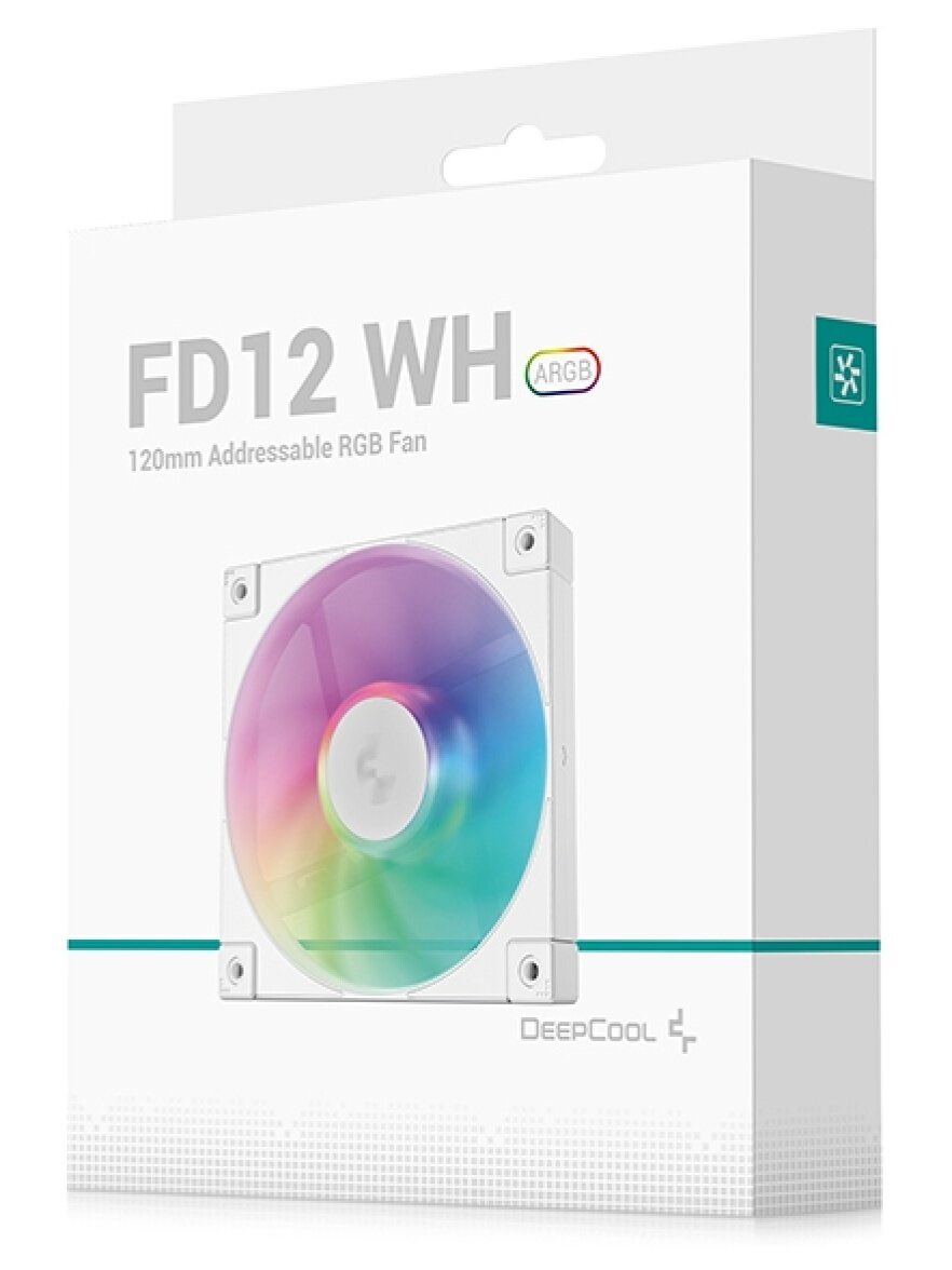 Вентилятор для корпуса Deepcool FD12 ARGB WH (R-FD12-WHAPN1-G) — фото 1