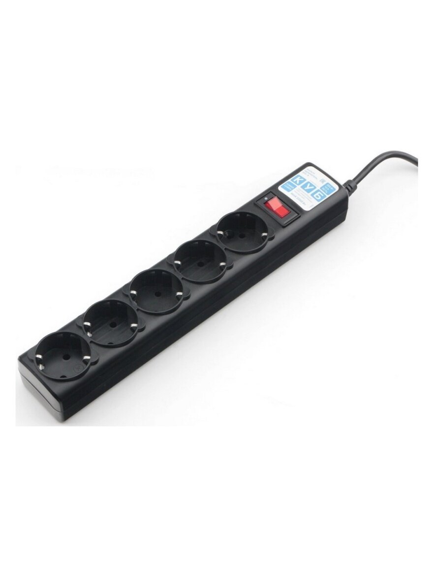 POWER CUBE Сетевой фильтр Power Cube PowerCube 0,5м 5 розеток 10А (черный графит)