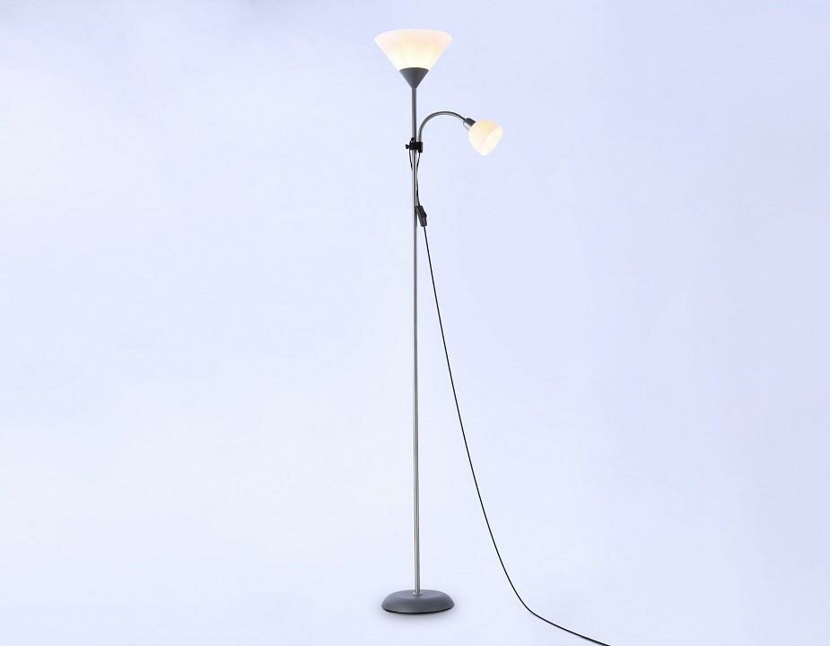 Торшер с подсветкой Ambrella Light TR TR97626 цвет плафона подвески Белый, цвет арматуры Серебро
