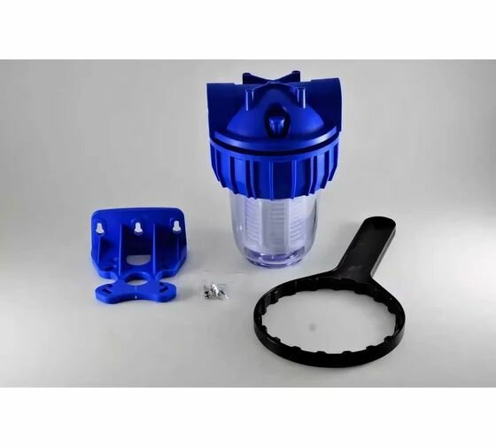 Колба фильтра для воды Unipump 5 CFC-5K резьба 1, с картриджем
