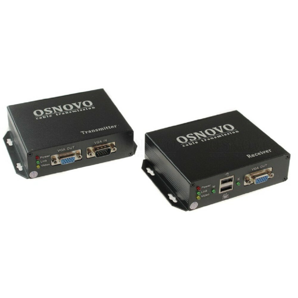 KVM удлинитель OSNOVO TA-VKM/7+RA-VKM/7