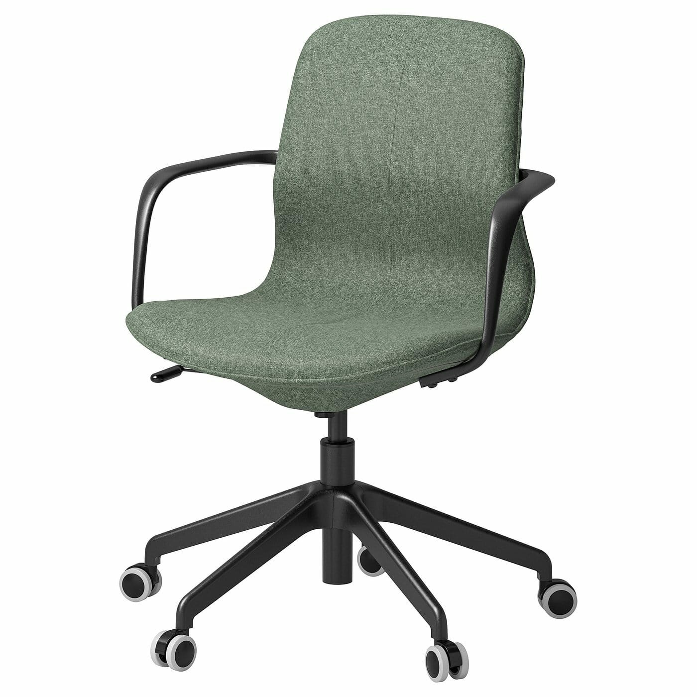 Офисное кресло IKEA L NGFJ LL, зелено-серый, черный 395.077.29
