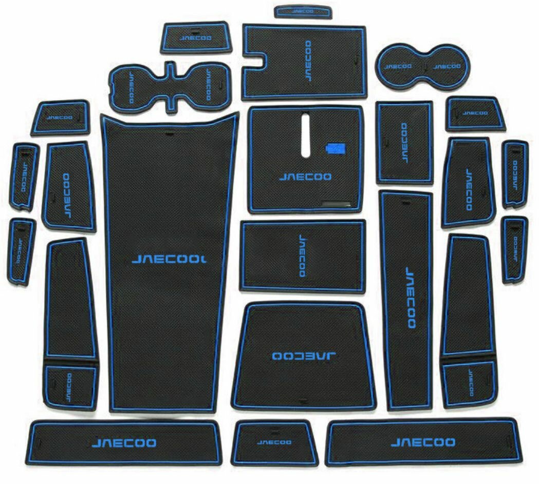 Комплект силиконовых ковриков в салон Jaecoo J7 / Джаеку Джи 7 2023-2024 г. в blue