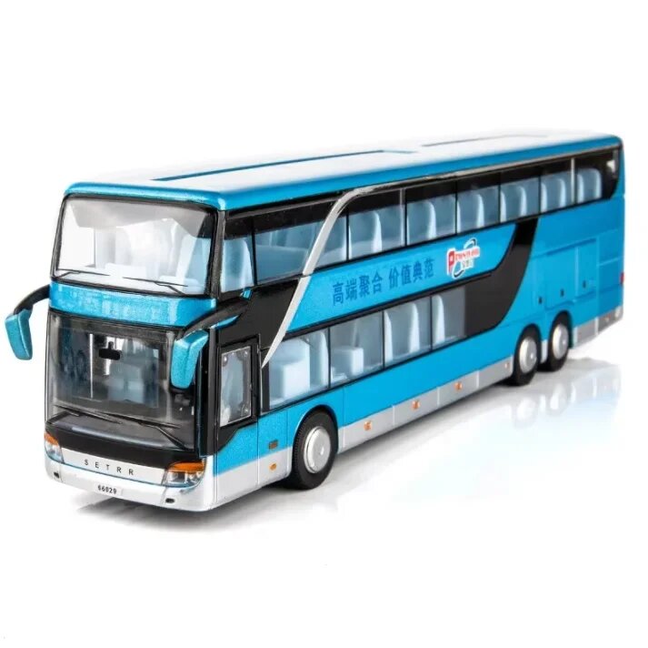 Игрушечный автобус LKCOMO 1:32 пластиковый Синий, blue