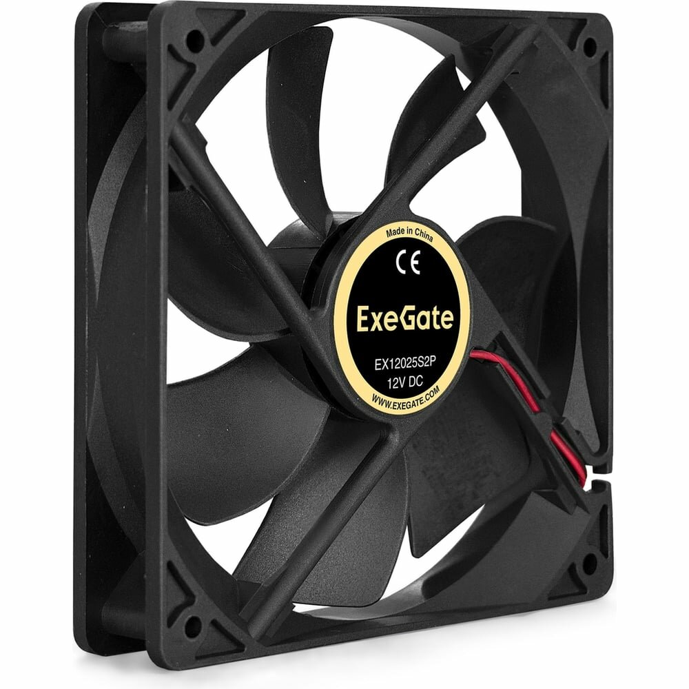 Вентилятор ExeGate 12В DC EX12025S2P 120x120x25 мм, Sleeve bearing подшипник скольжения , 2pin разъем 2.54 , 1500RPM, 24dBA 294048