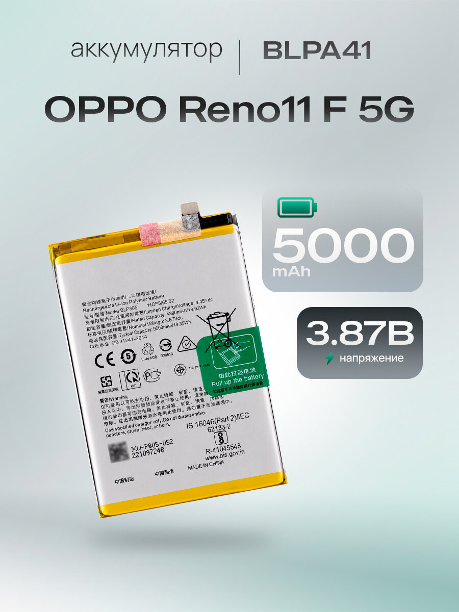 Аккумулятор BLPA41 для OPPO Reno11 F 5G