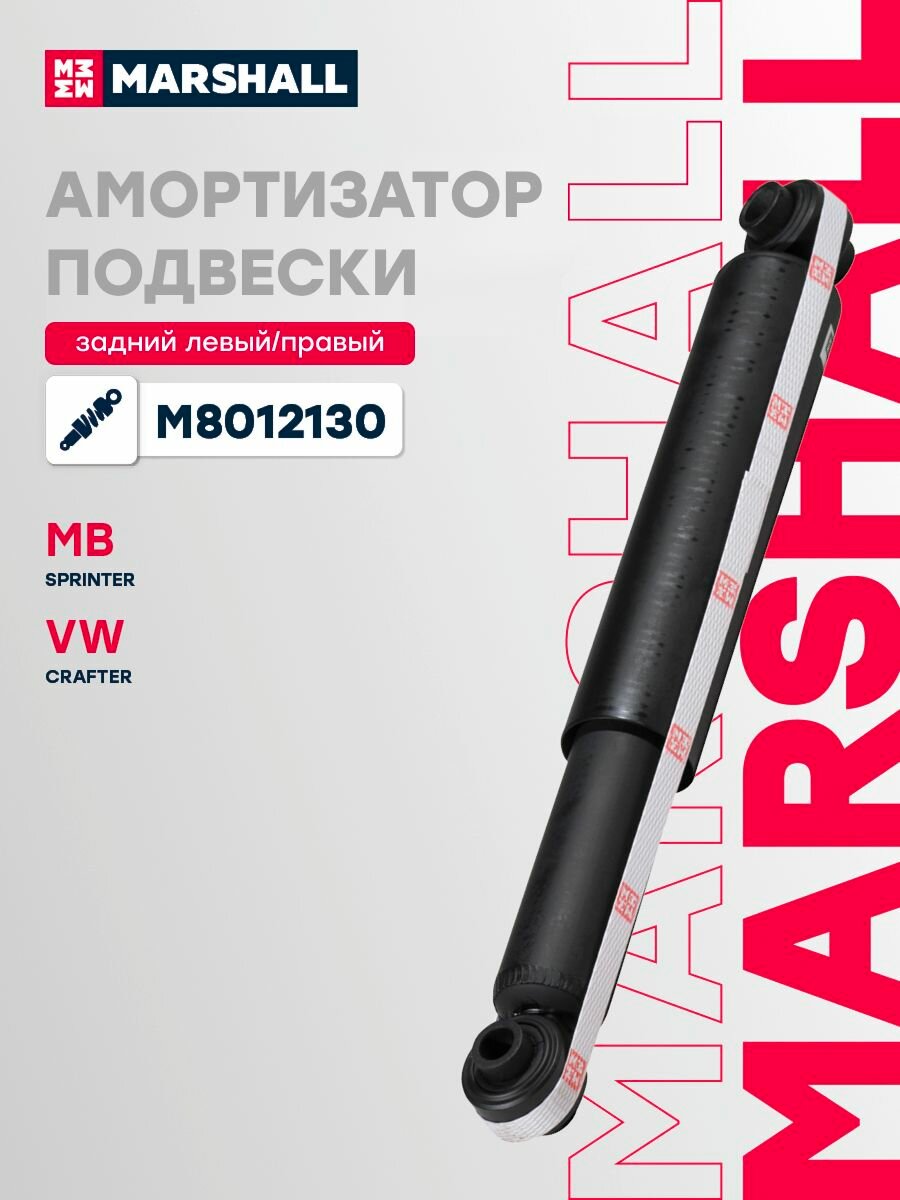 Амортизатор (стойка) задний, Мерседес Спринтер W906 Фольксваген Крафтер 2Е, 2Ф Volkswagen CRAFTER, газомасляный, 2E0513029F, A9063200031, A9063200231, 343484