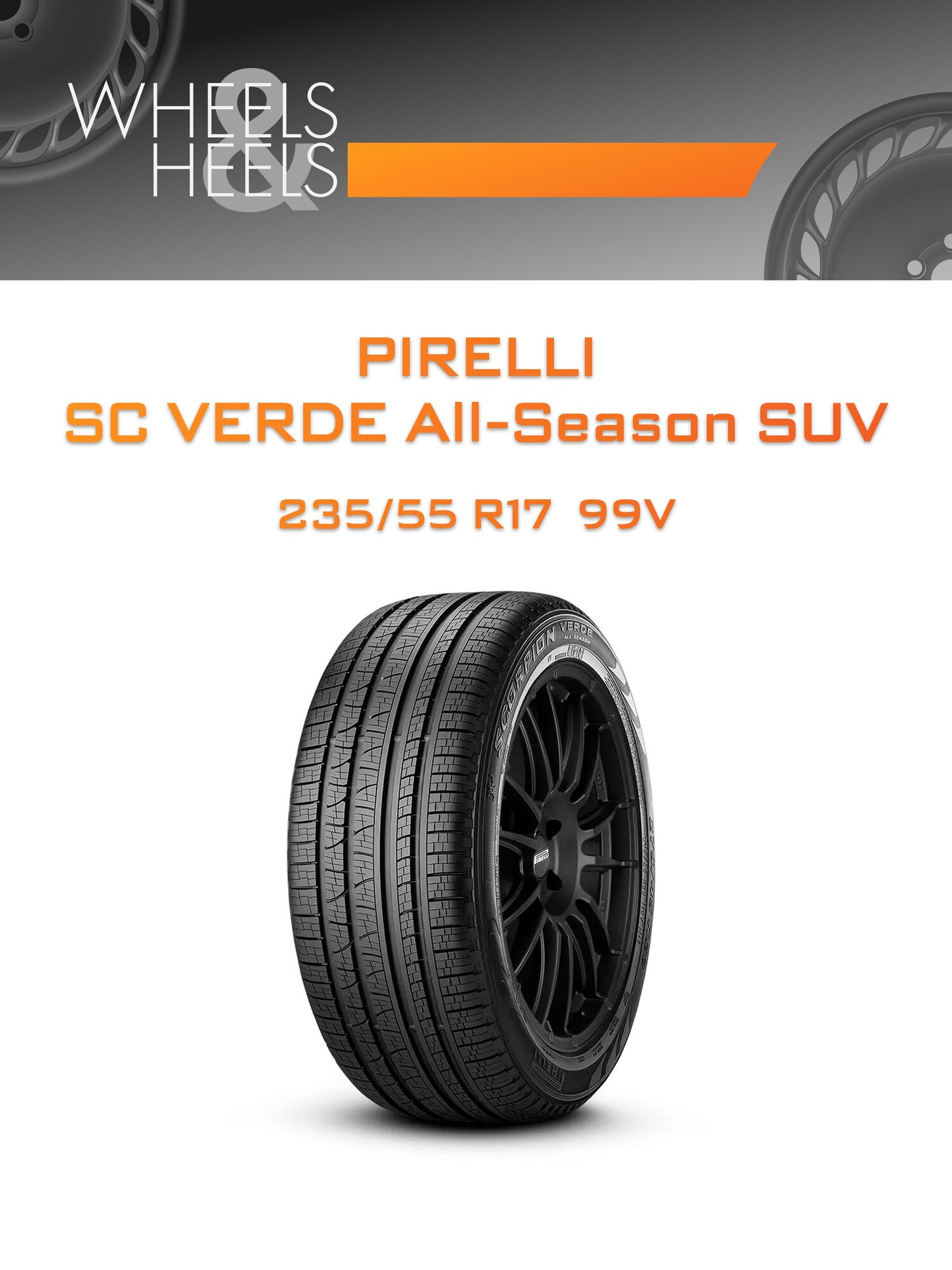 Шина автомобильная Pirelli SC VERDE All-Season SUV 235/55 R17 99V SUMMER, летняя, универсальная