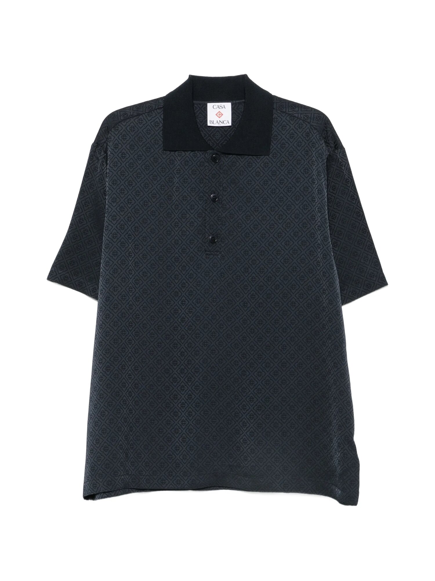 Рубашка Monogram-pattern polo shirt