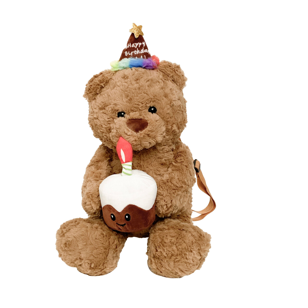 Плюшевая игрушка унисекс CHONGRONGLIANYU Медведь на День Рождения, 33 см, Cartoon Cake Bear Backpack 33cm
