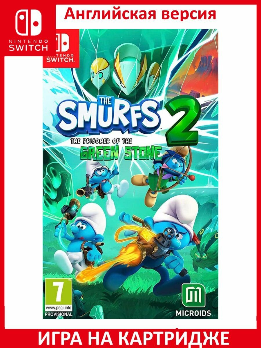 Игра The Smurfs 2 (Смурфики 2): Узник зеленого камня (The Prisoner of the Green Stone) Switch Картридж на Nintendo Switch Английская версия